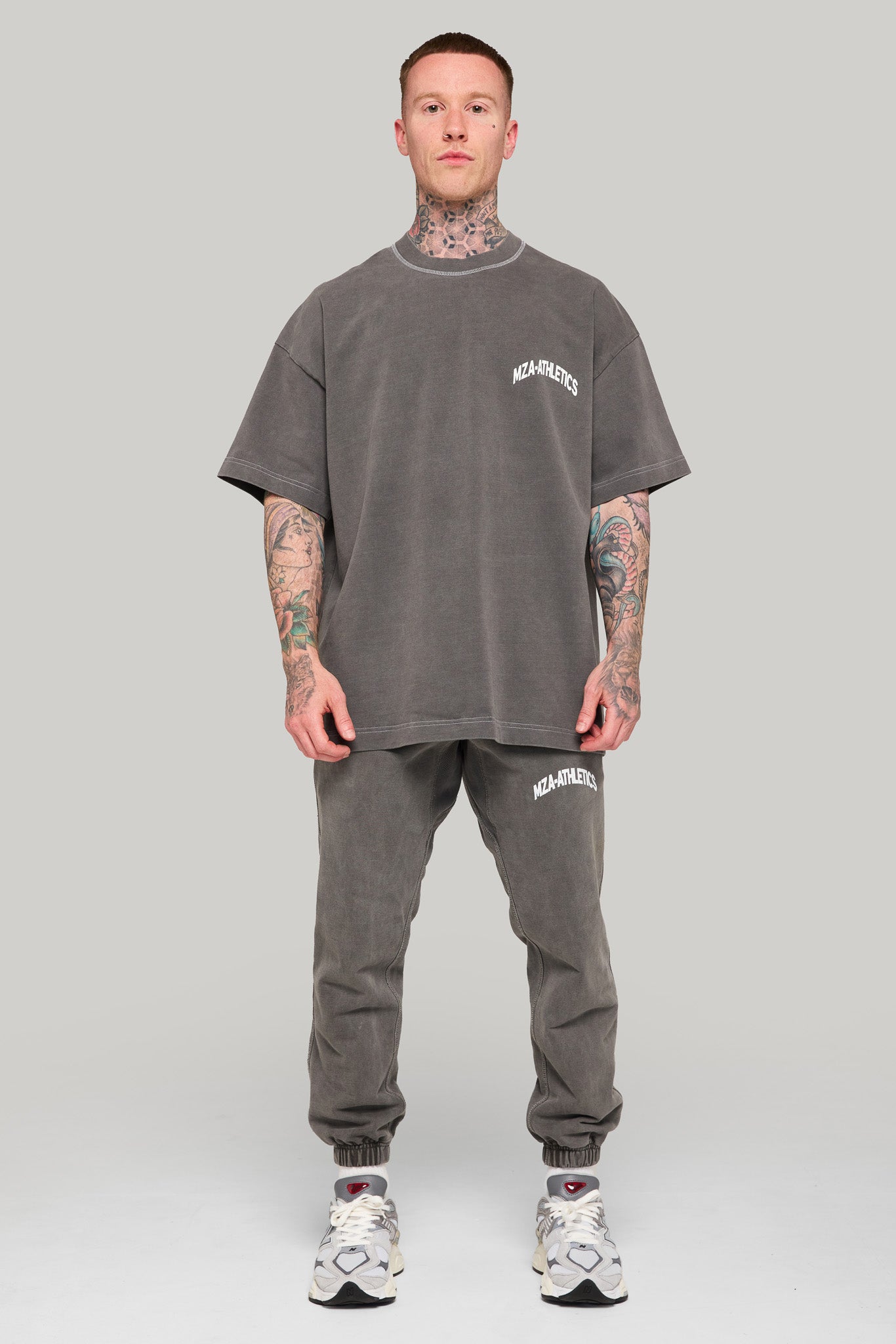 MZA ATHLETICS T-SHIRT - WASHED GREY – MZALABEL